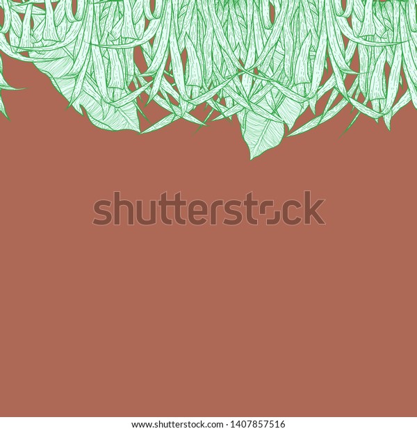 Detailed Pattern Illustration Green Grass Contour Stock Vector (Royalty ...