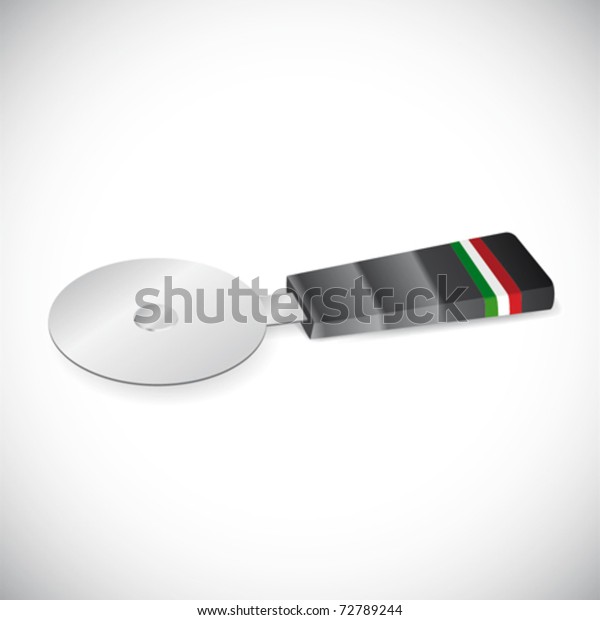 Detailed Pizza Cutter Vector Art Stock Vector (Royalty Free) 72789244 ...