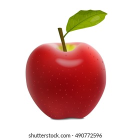 Detailed Red Apple Vector Illustration Image: เวกเตอร์สต็อก (ปลอดค่า ...