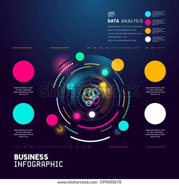 Detailed Technical Business Graph Infographic Element Stock Vector ...