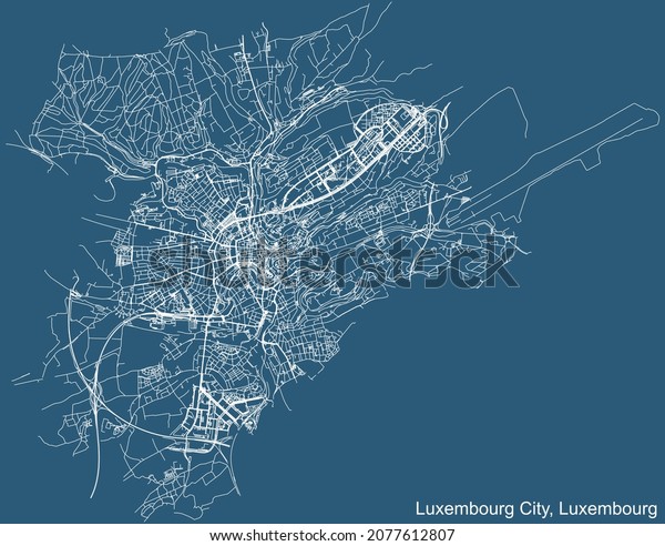 Detailed Technical Drawing Navigation Urban Street Stock Vector ...