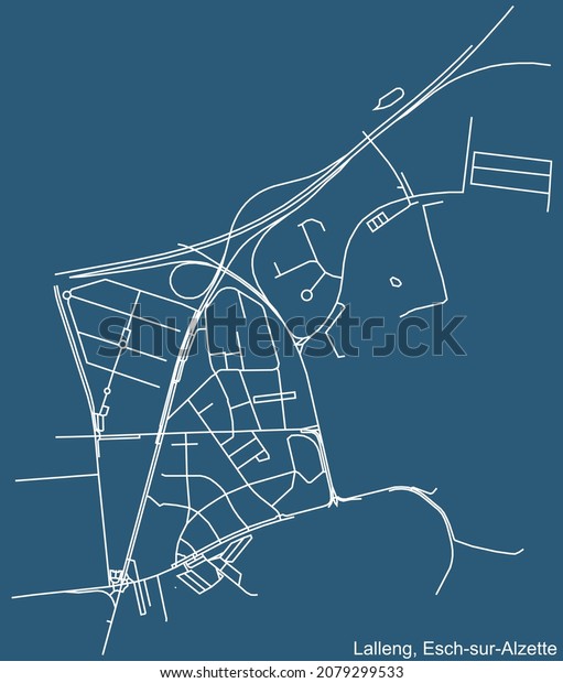 Detailed Technical Drawing Navigation Urban Street Stock Vector ...