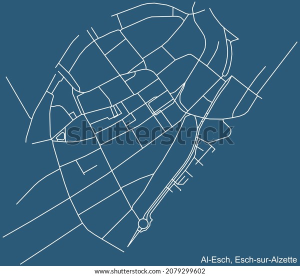 Detailed Technical Drawing Navigation Urban Street Stock Vector ...