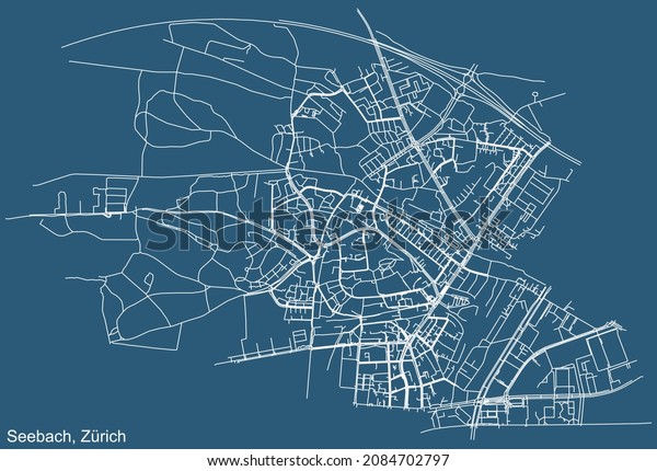 Detailed Technical Drawing Navigation Urban Street Stock Vector ...