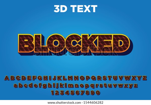 Detailed Text Effect Modern 3d Design Stock Vector (Royalty Free ...