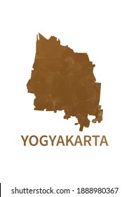 Detailed Vector City Yogyakarta Map Indonesia Stock Vector (Royalty ...