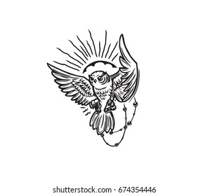 American Eagle Linework Vector Illustration: เวกเตอร์สต็อก (ปลอดค่า ...