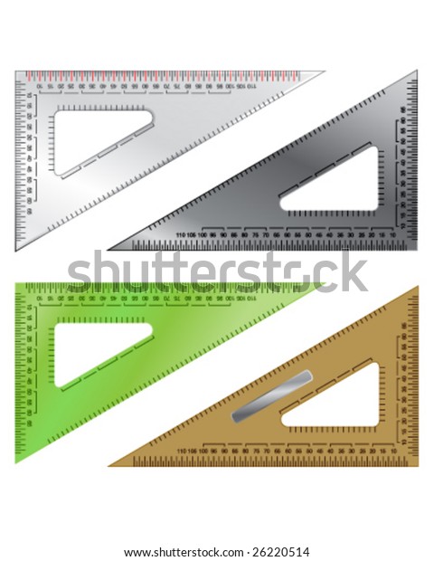 Detailed Vector Illustration Triangles Used Drafting Stock Vector ...