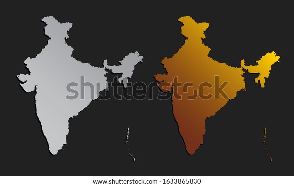 Detailed Vector India Country Border Map Stock Vector (Royalty Free ...