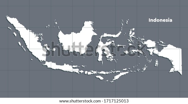 Detailed Vector Indonesia Country Border Map Stock Vector (Royalty Free ...