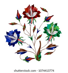 Detailed Vector Inlay Flowers: เวกเตอร์สต็อก (ปลอดค่าลิขสิทธิ์ ...