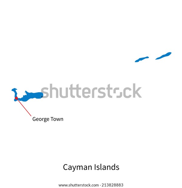 Detailed Vector Map Cayman Islands Capital Stock Vector (Royalty Free ...
