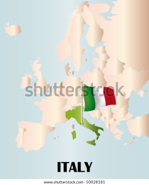 Detailed Vector Map Italy Europe Stock Vector (Royalty Free) 50028181 ...