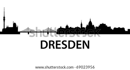 Detailed Vector Silhouette Dresden Germany Stock Vector (Royalty Free ...