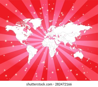 Detailed World Map Attractive Background Stock Vector (Royalty Free ...