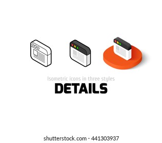 Details Icon Vector Symbol Flat Outline Stock Vector (Royalty Free ...