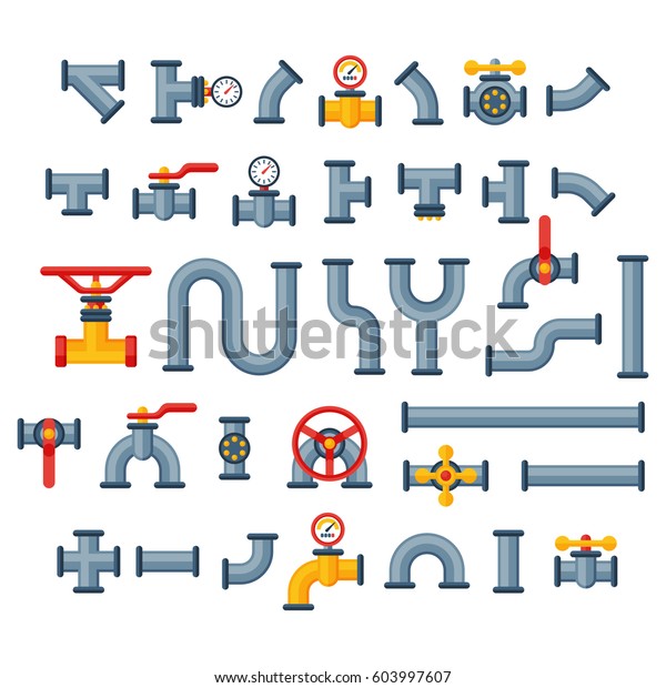 Details Pipes Different Types Collection Water Stock Vector (Royalty ...