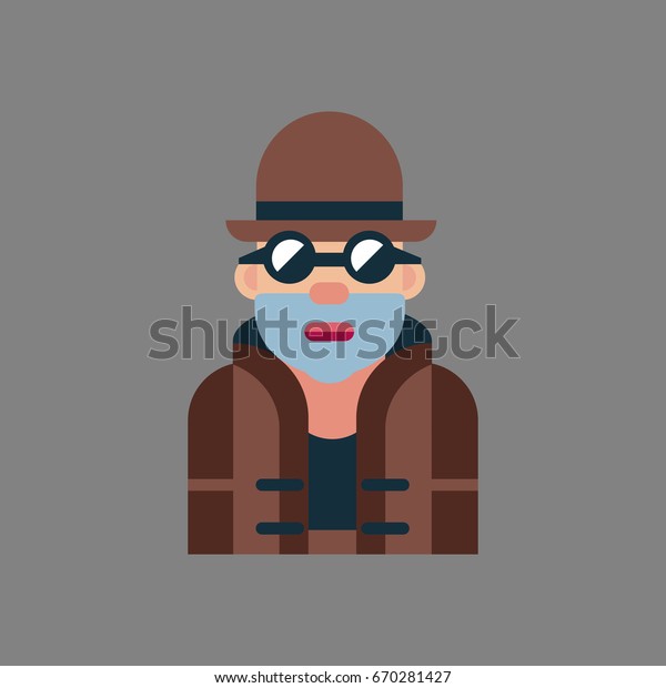 Detective Avatar Modern Simple Clean Design Stock Vector (Royalty Free ...