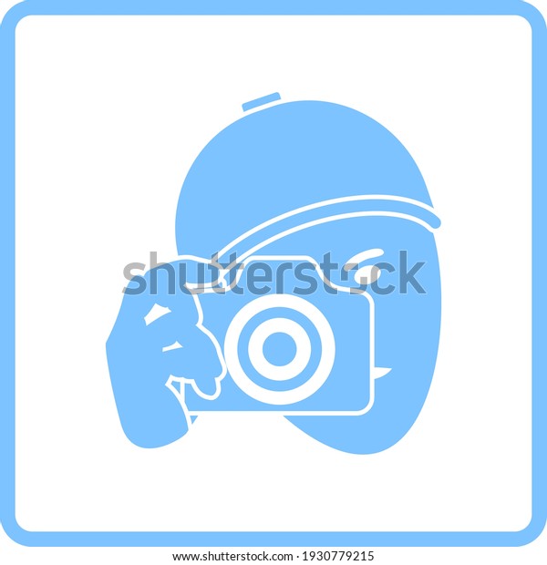 Detective Camera Icon Blue Frame Design Stock Vector (Royalty Free ...