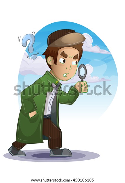 Detective Cartoon Separated Layers Game Animation Stock Vector (Royalty ...