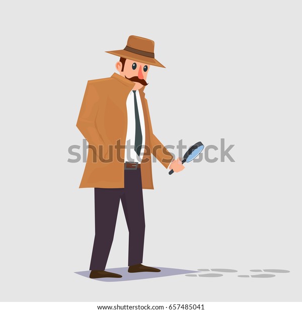 Detective Following Clues Stock Vector (Royalty Free) 657485041 ...