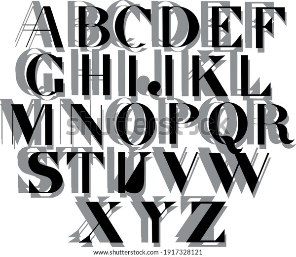 Detective Font Retro Style Typewriter Vector Stock Vector (Royalty Free ...