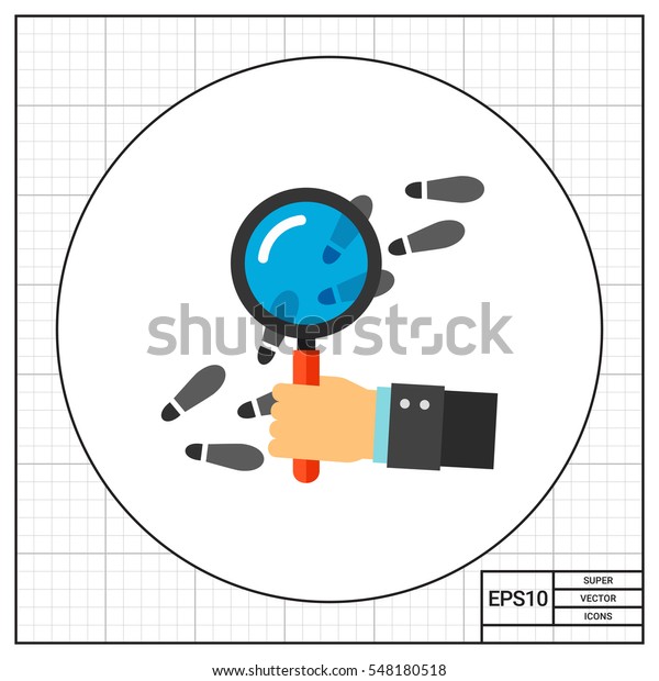 Detective Inspecting Footstep Icon Stock Vector (Royalty Free ... Detective Inspecting Footstep Icon Stock Vector (Royalty Free ...