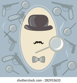Detective Investigator Vector Background Stock Vector (Royalty Free ...