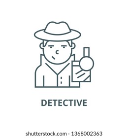 Detective Line Icon Vector Detective Outline Stock Vector (Royalty Free ...