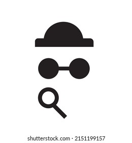 Detective Spy Outline Vector Icon Spectacles Stock Vector (Royalty Free ...