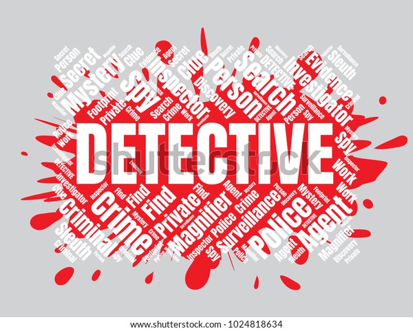 Detective Word Cloud Vector Collage Made Stock Vector (Royalty Free ...