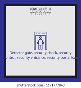 Detector Gate Security Portal Icon Vector Stock Vector (Royalty Free ...