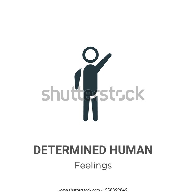 Determined Human Vector Icon On White Stock Vector (Royalty Free ...