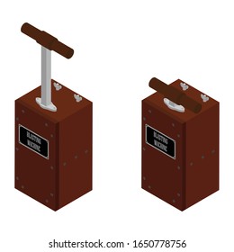 Detonator Boxes Blasting Machine Isolated On Stock Vector (Royalty Free ...