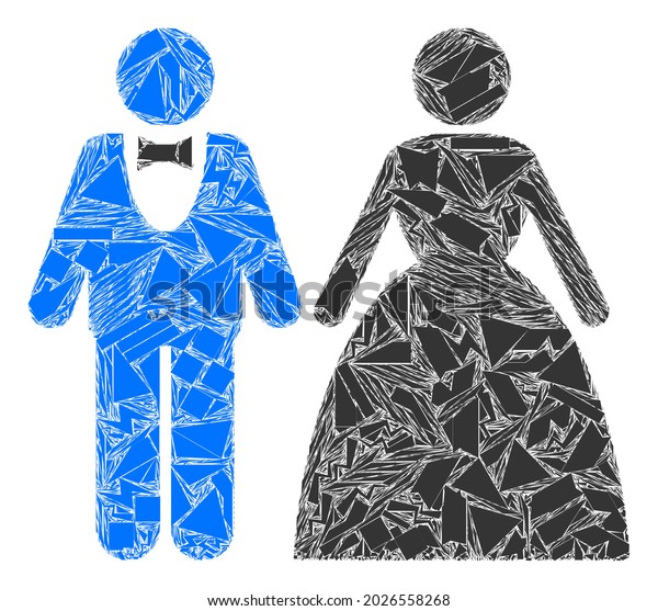 Detritus Mosaic Groom Bride Icon Groom Stock Vector (Royalty Free ...