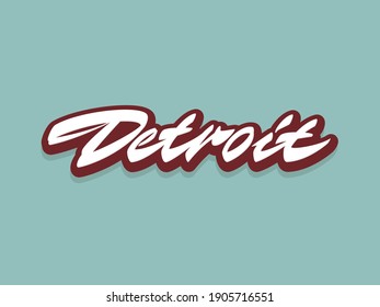 Detroit Vector Lettering Design Element: เวกเตอร์สต็อก (ปลอดค่า ...