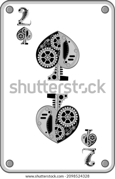 Deuce Spades Style Mechanical Steampunk Vector Stock Vector (Royalty ...