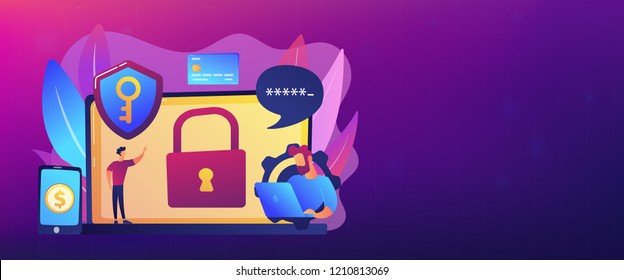 Developers Work On Cyber Security Program Stock Vector Royalty Free 6016