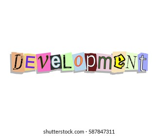Development Word Torn Paper Letters Text Stock Vector (Royalty Free ...