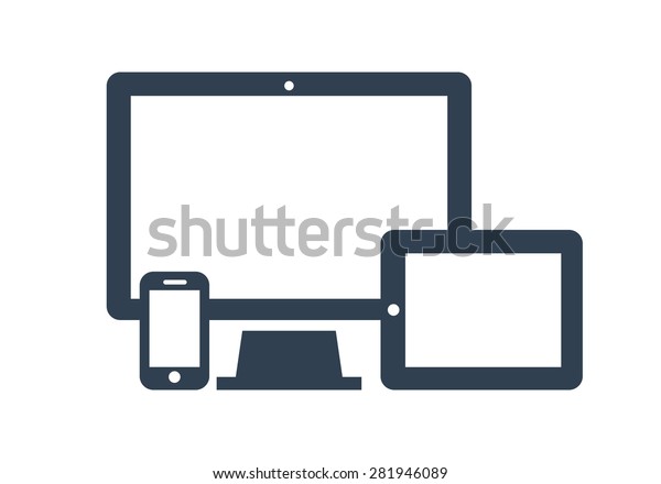 Device Icons Smart Phone Tablet Desktop Stock Vector (Royalty Free ...