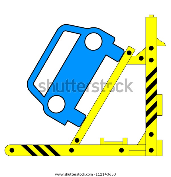 Device Lifting Car Repair Vector Illustration Stock Vector (Royalty ...