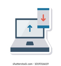 File Sharing Icon Trendy Flat Vector Stock Vector (Royalty Free) 1253997289