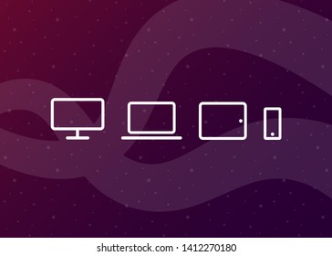 Devices Icons Tech Symbols Simple Style: เวกเตอร์สต็อก (ปลอดค่า ...