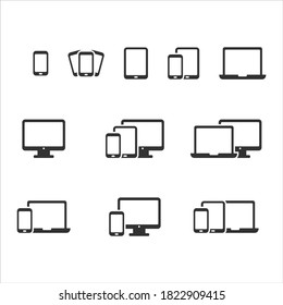 Devices Vector Icons On White Background Stock Vector (Royalty Free ...