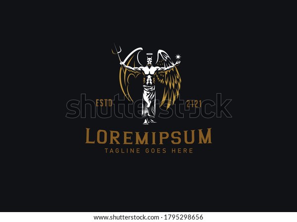 Devil Angel Logo Design Inspiration Devil 库存矢量图（免版税）1795298656