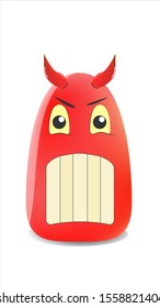 Devil Angry Slime On White Background Stock Vector (Royalty Free ...