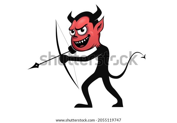 Devil Bow Arrow Vector Isolated Illustration Stock Vector (Royalty Free ...
