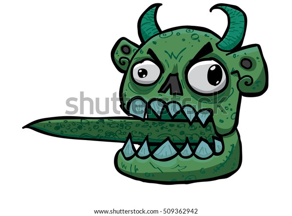 Devil Creepy Illustration Isolated On White Stock Vector (Royalty Free ...