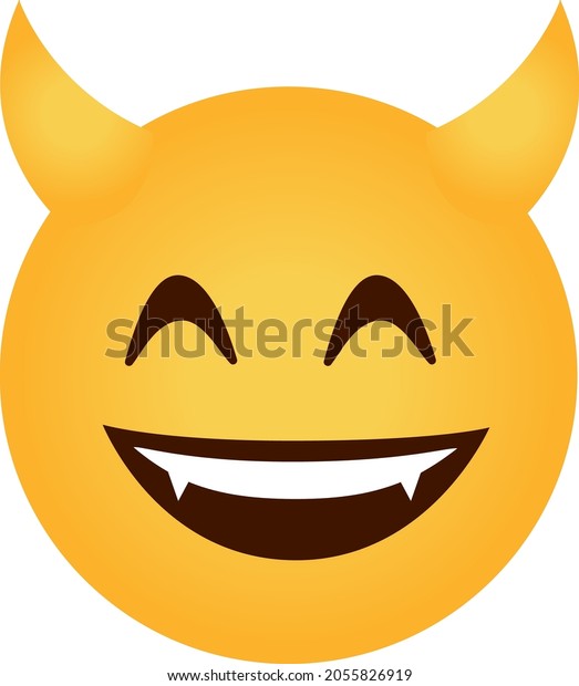 Devil Emoji Isolated On White Background Stock Vector (Royalty Free ...