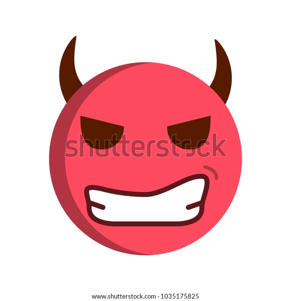 Devil Emoticon Diabolical Smiley Emoji Vector 库存矢量图（免版税）1035175825 ...